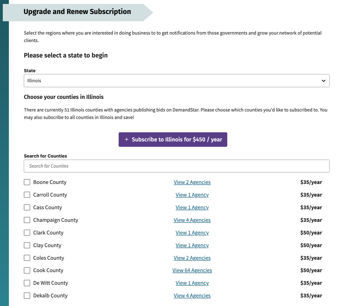 Pricing - Suppliers - DemandStar | Government Contract Bids, RFPs ...